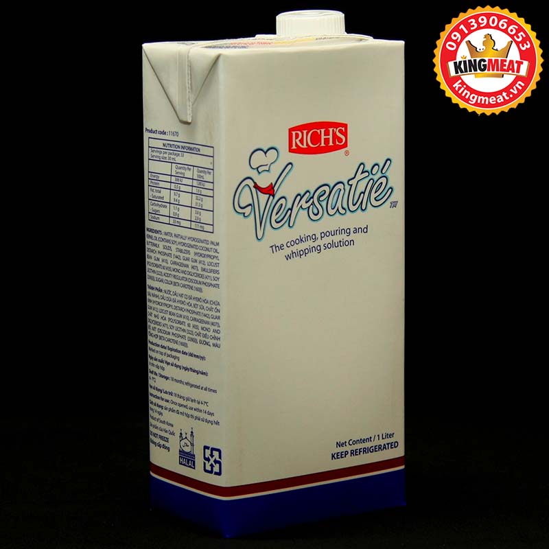 KEM NẤU ĂN-COOKING CREAM VERSATIE-HỘP 1 L | Nguyên Hà chuyên cung cấp ...