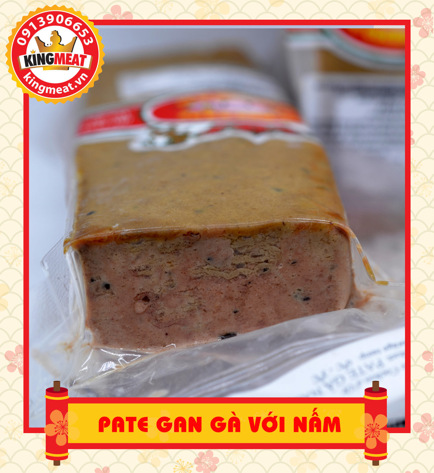 PATE GAN GÀ VỚI NẤM GÓI 500G | Nguyên Hà chuyên cung cấp xúc xích, pate ...