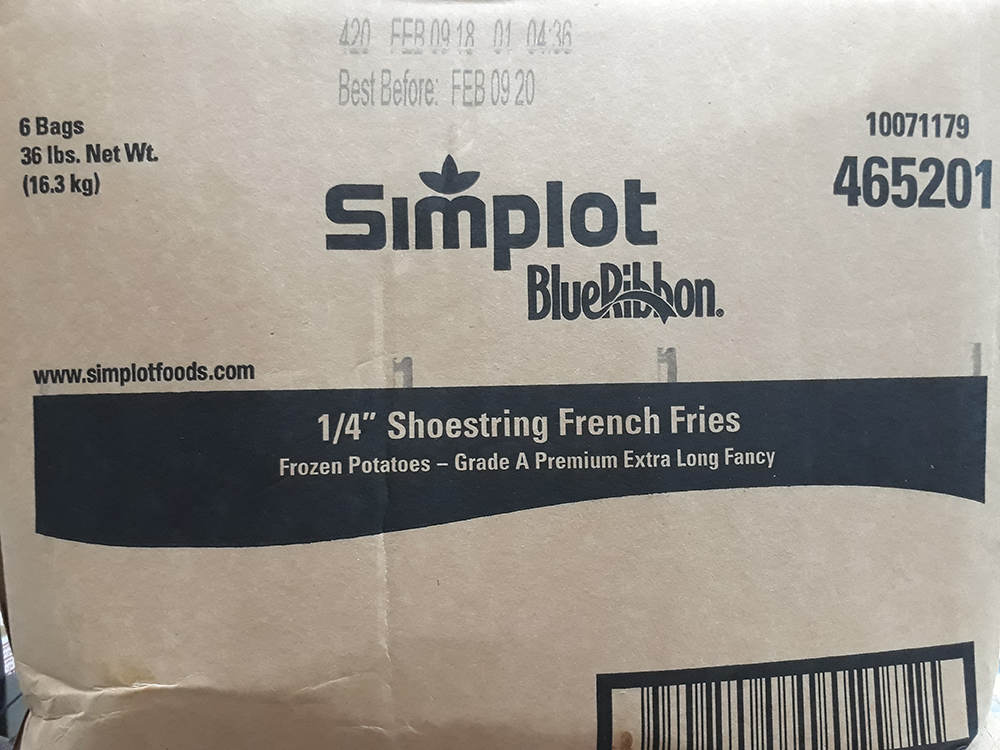 KHOAI TÂY SIMPLOT CẮT THẲNG ¼ EXTRA LONG FANCY BLUE RIBBON | Nguyên Hà ...