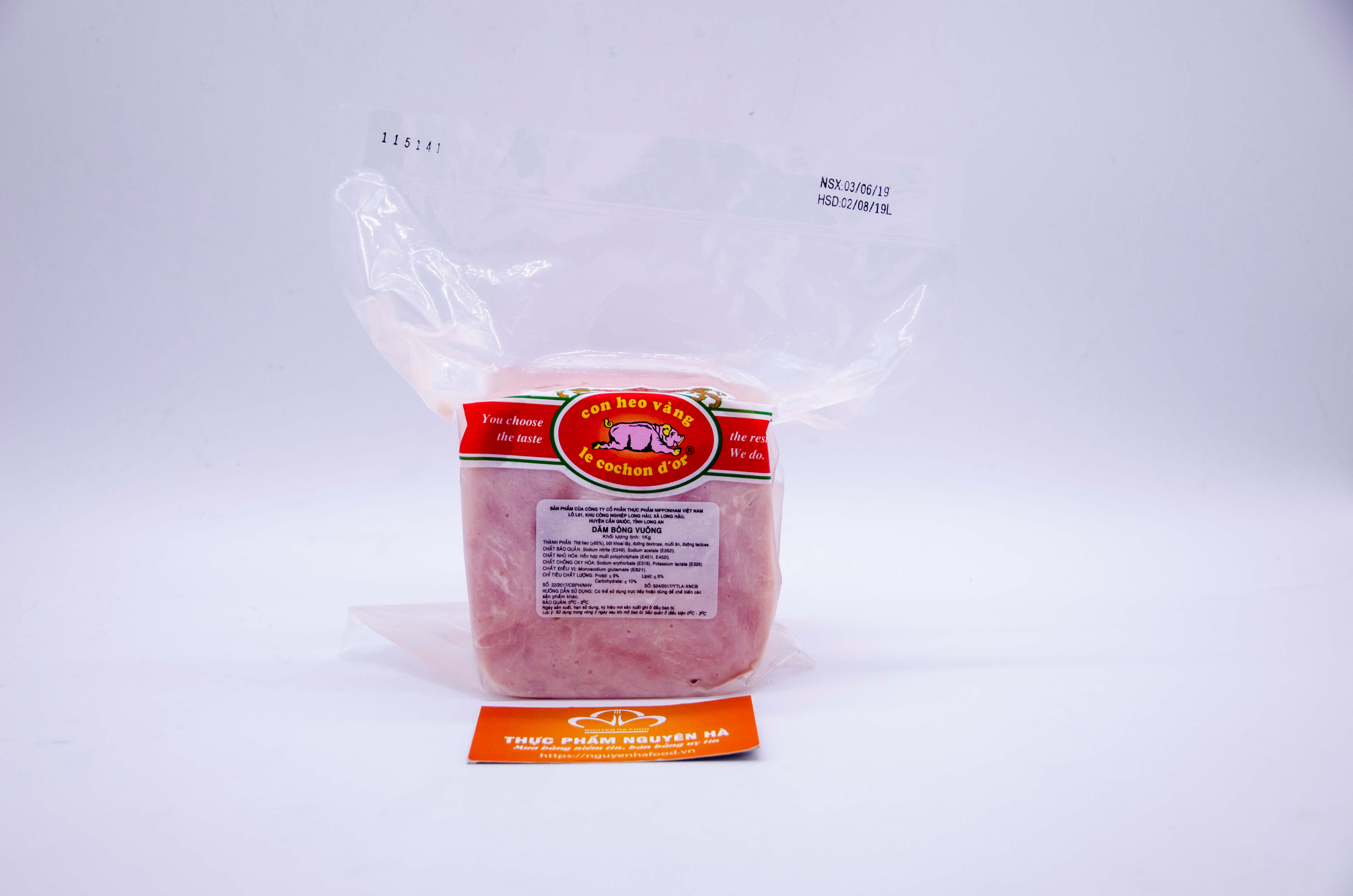 DĂM BÔNG VUÔNG NGUYÊN KHỐI (JAMBON) - SQUARE HAM (WHOLE)- GÓI 1KG ...