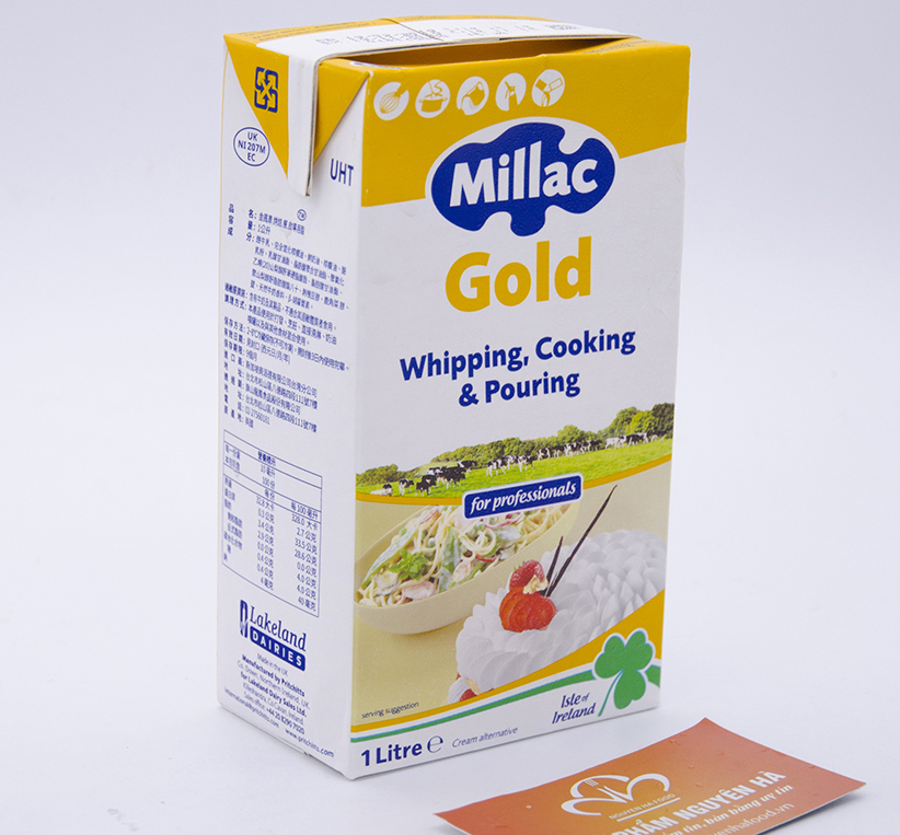 KEM SỮA TƯƠI MILLAC GOLD -MILLAC GOLD WHIPPING CREAM -HỘP 1 L | Nguyên ...