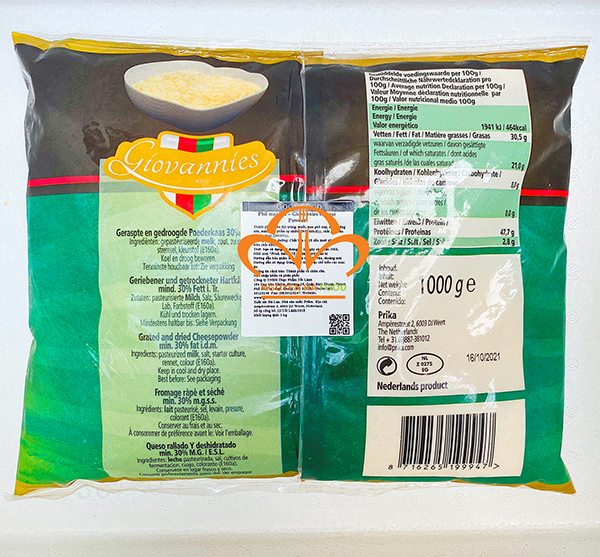 PHÔ MAI PARMESAN - FROMAGIO PARMESAN CHEESE - BỘT 1 KG | Nguyên Hà ...