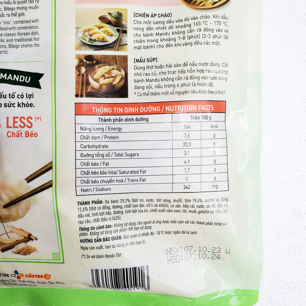 Bánh Xếp Mandu Hàn Quốc Healthy Nhân Tôm