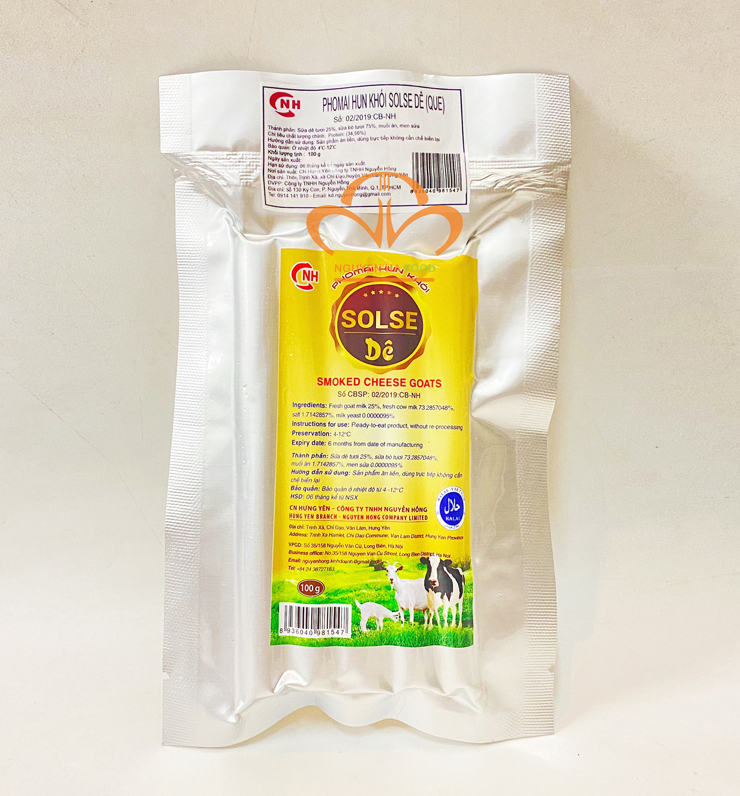 Phô Mai Dê Hun Khói Solse Que – Smoked Cheese Goats 100g