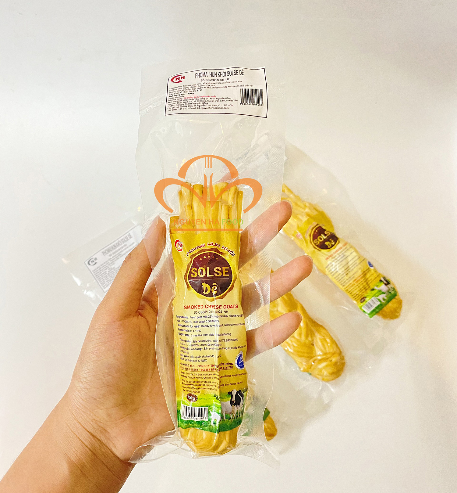 Phô Mai Dê Hun Khói Solse Sợi – Smoked Cheese Goats 100g