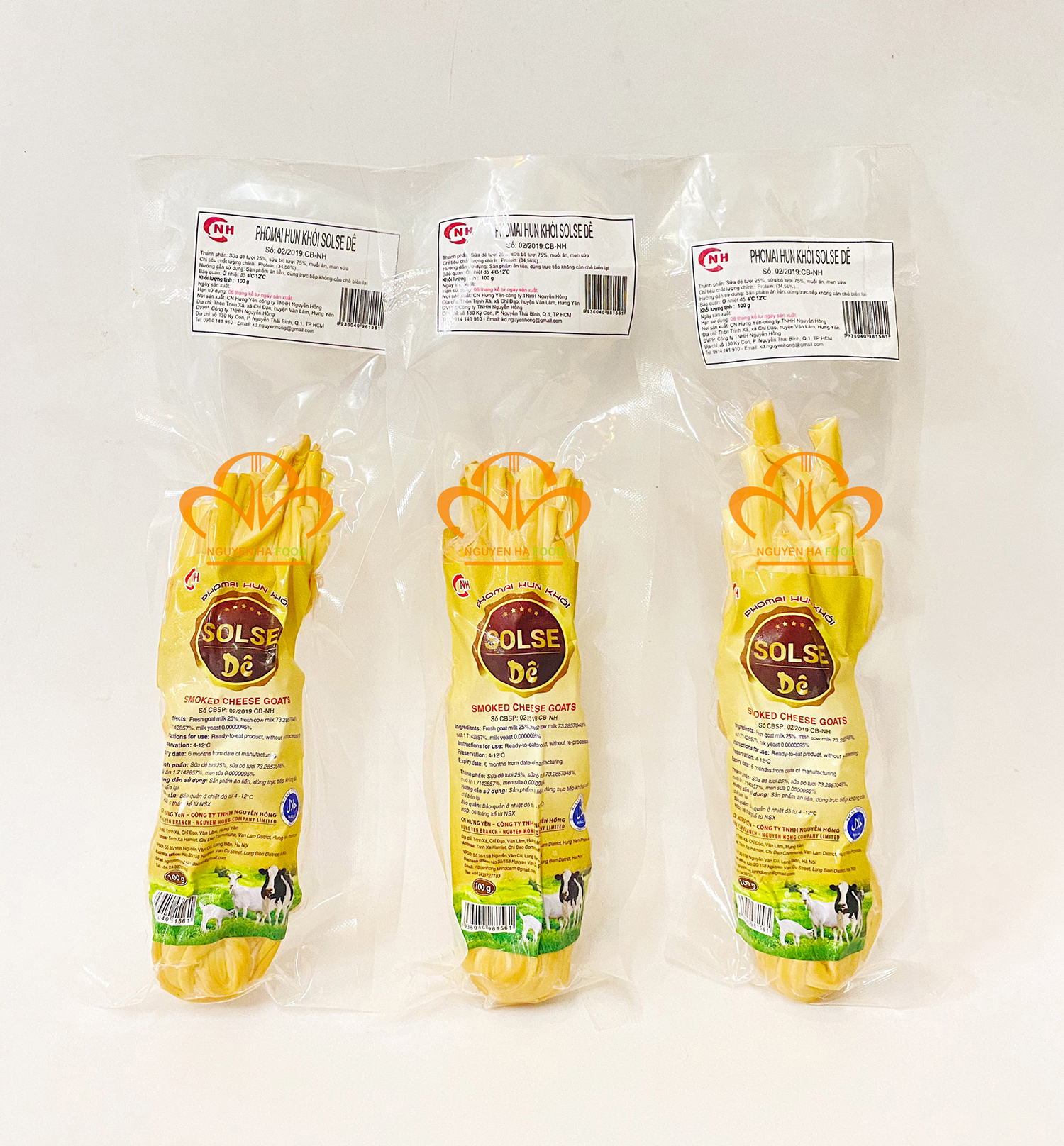 Phô Mai Dê Hun Khói Solse Sợi – Smoked Cheese Goats 100g