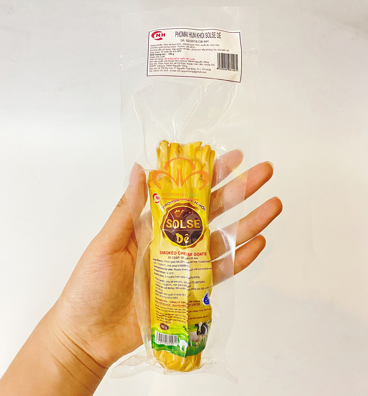 Phô Mai Dê Hun Khói Solse Sợi – Smoked Cheese Goats 100g