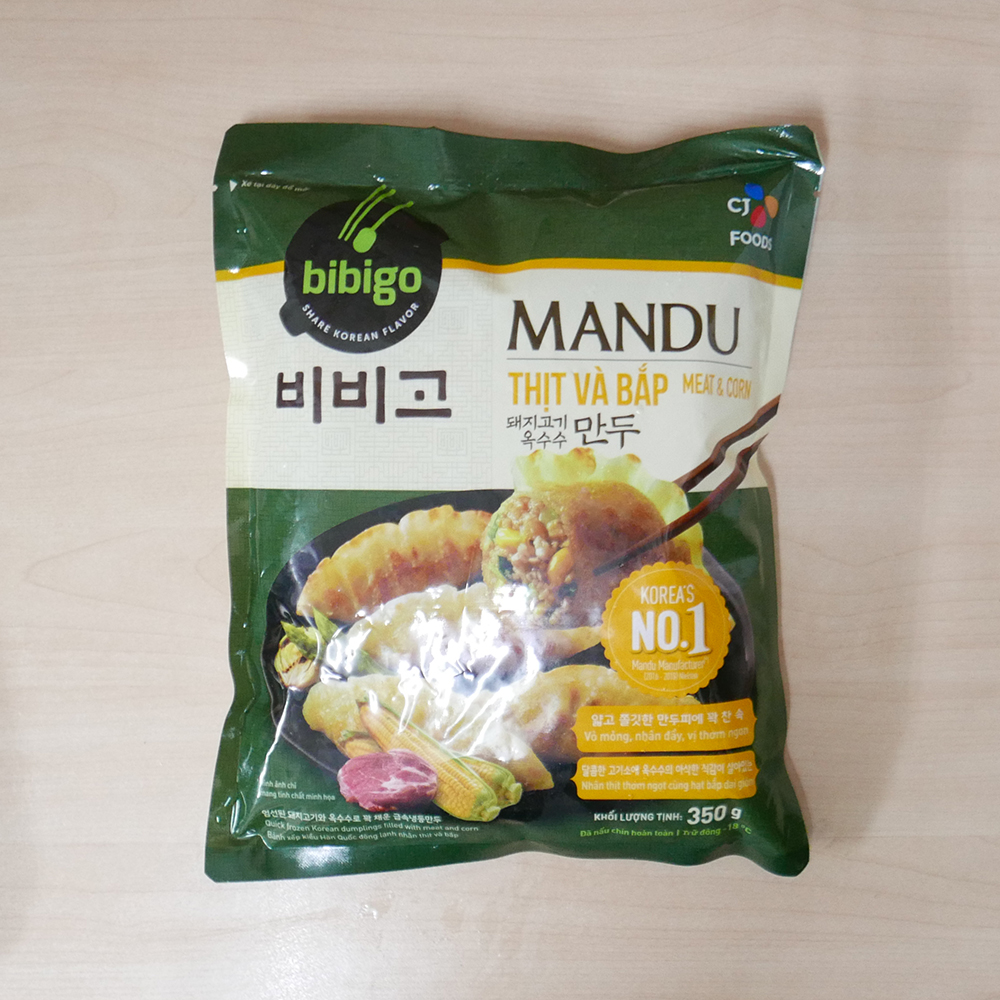 Bánh Xếp Kiểu Hàn Quốc Mandu Thịt Và Bắp Gói 350gr - Nguyên Hà Food.