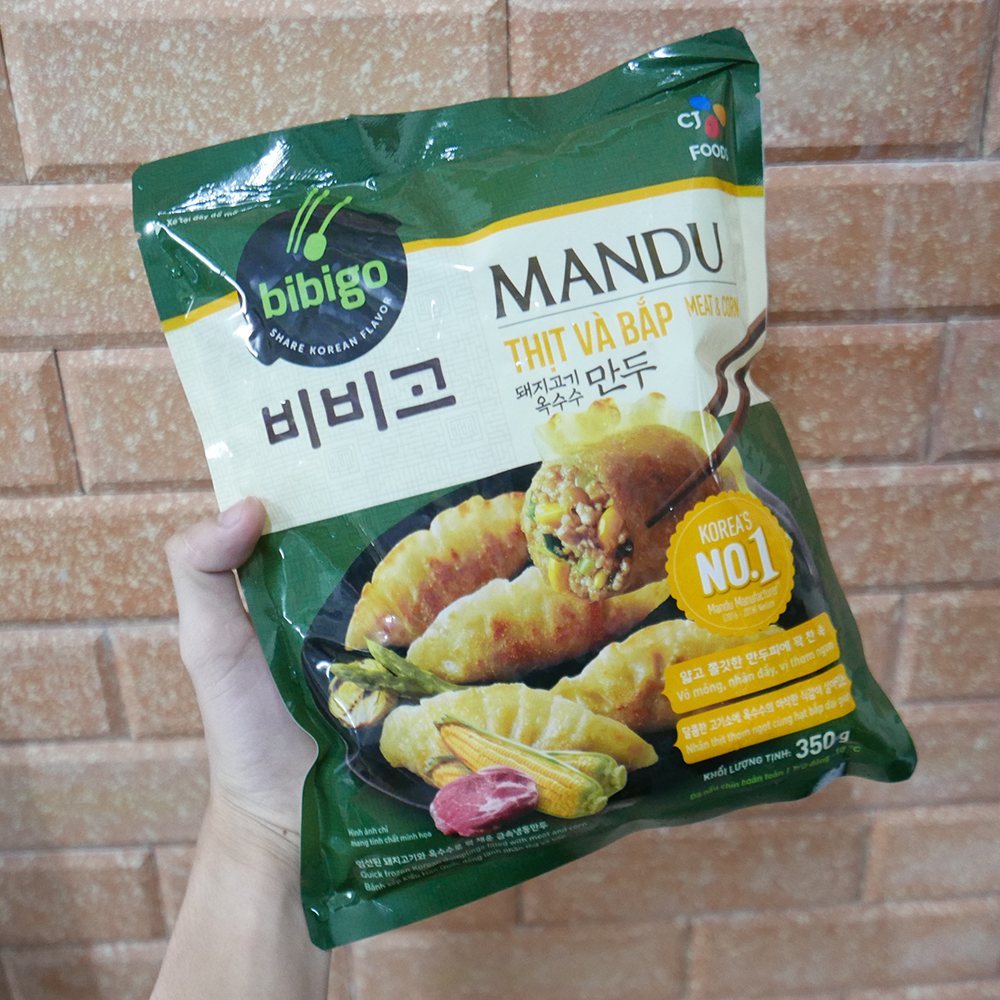 Bánh Xếp Kiểu Hàn Quốc Mandu Thịt Và Bắp Gói 350gr - Nguyên Hà Food.