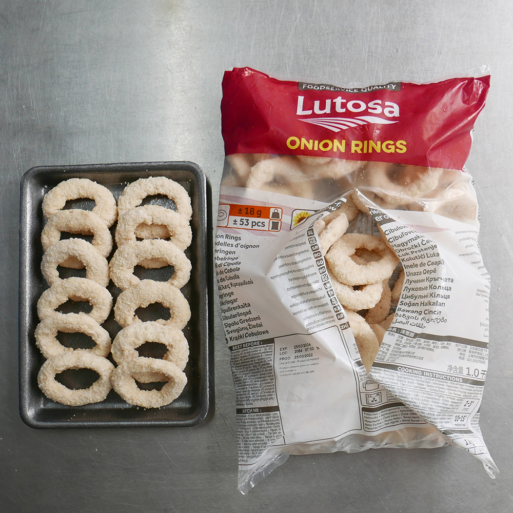 Hành Tây Cắt Vòng Tẩm Bột Lutosa - Onion Rings Lutosa