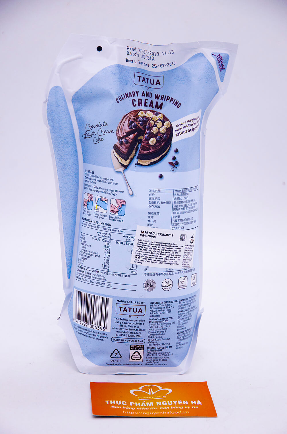 KEM SỮA TATUA 38% CULINARY & WHIPPING - TATUA CULINARY & WHIPPING CREAM ...